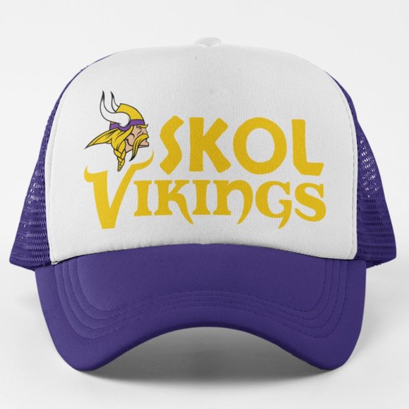 Accessories | New Minnesota Skol Vikings Wordmark Logo Foam Trucker ...